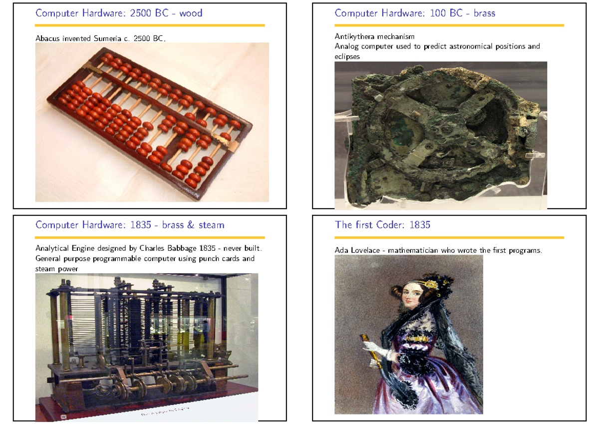 Introduction of C notes - Computer Hardware: 2500 BC - wood Abacus ...