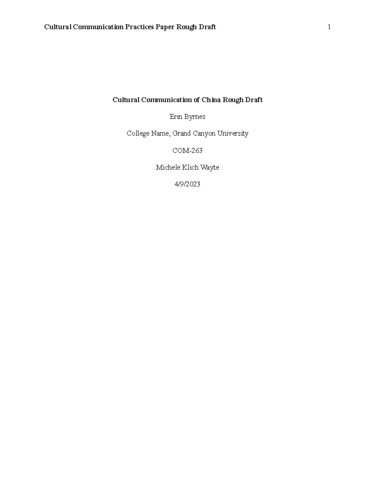 Writing Center Style Apa 7th Edition Template Without Abstract 35