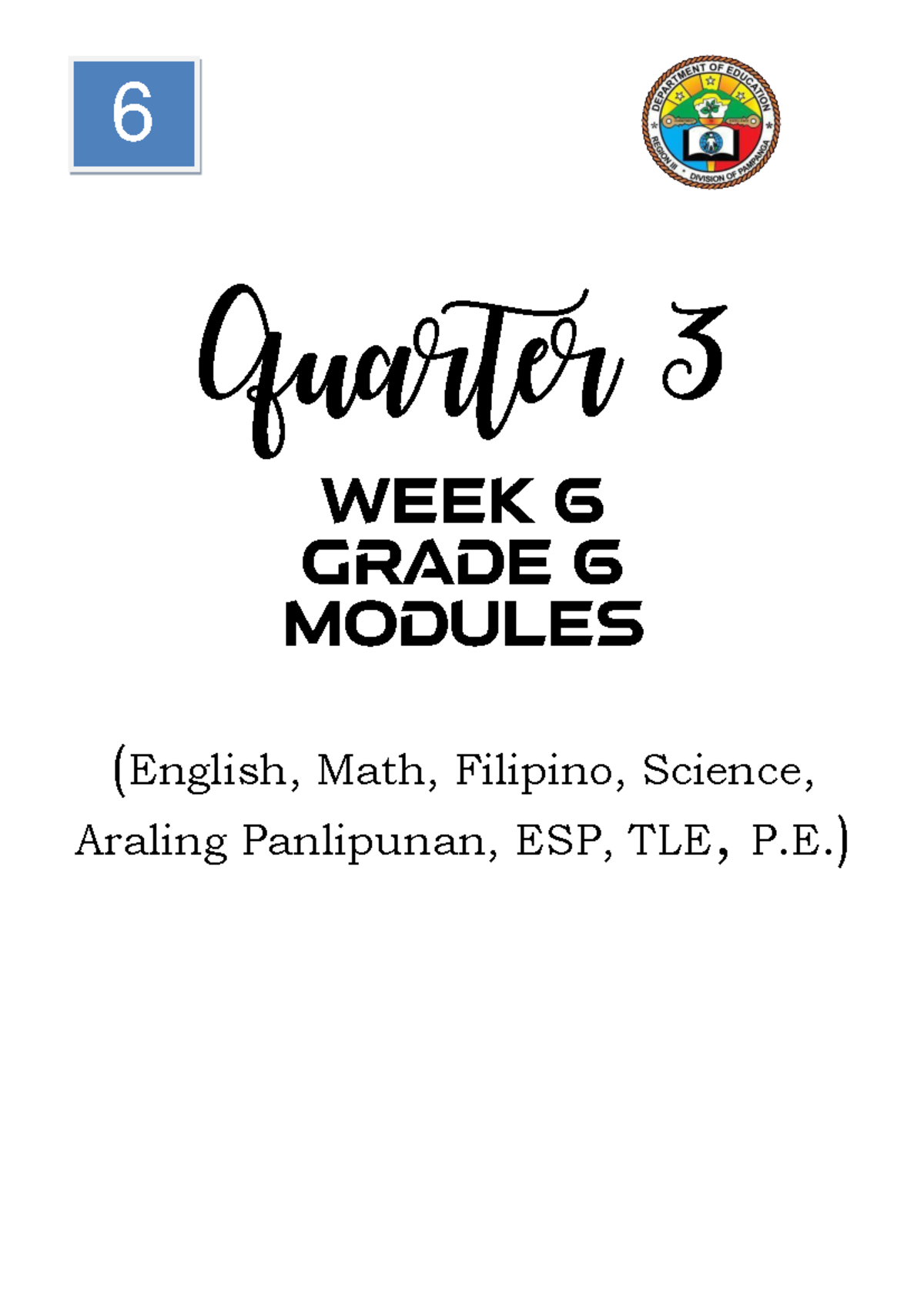 Q3-WK-6 - English Module 6: Grammatical Structures & Adjectives - Studocu