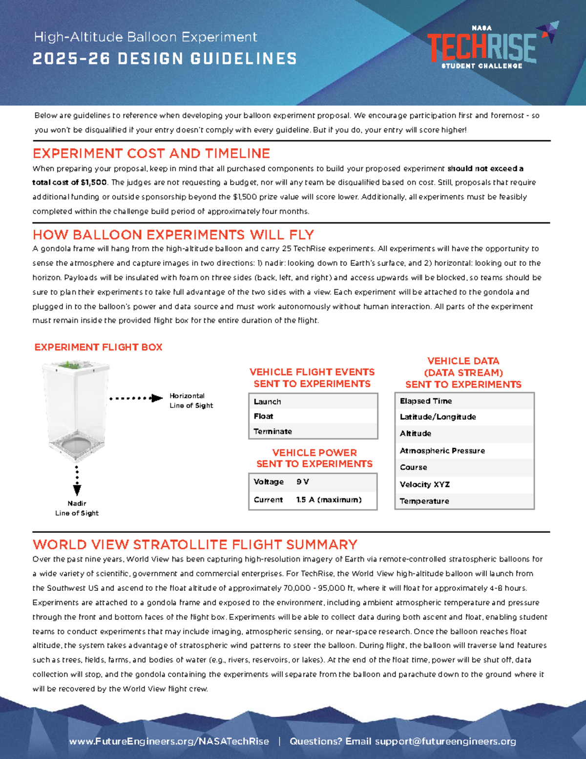 High-Altitude Balloon Experiment Design Guidelines 2025-26 - Studocu