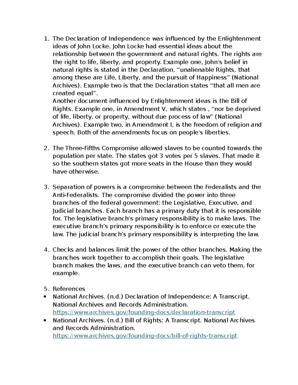 C963 Task 1 - Enlightenment Influence on U.S. Founding Documents - Studocu