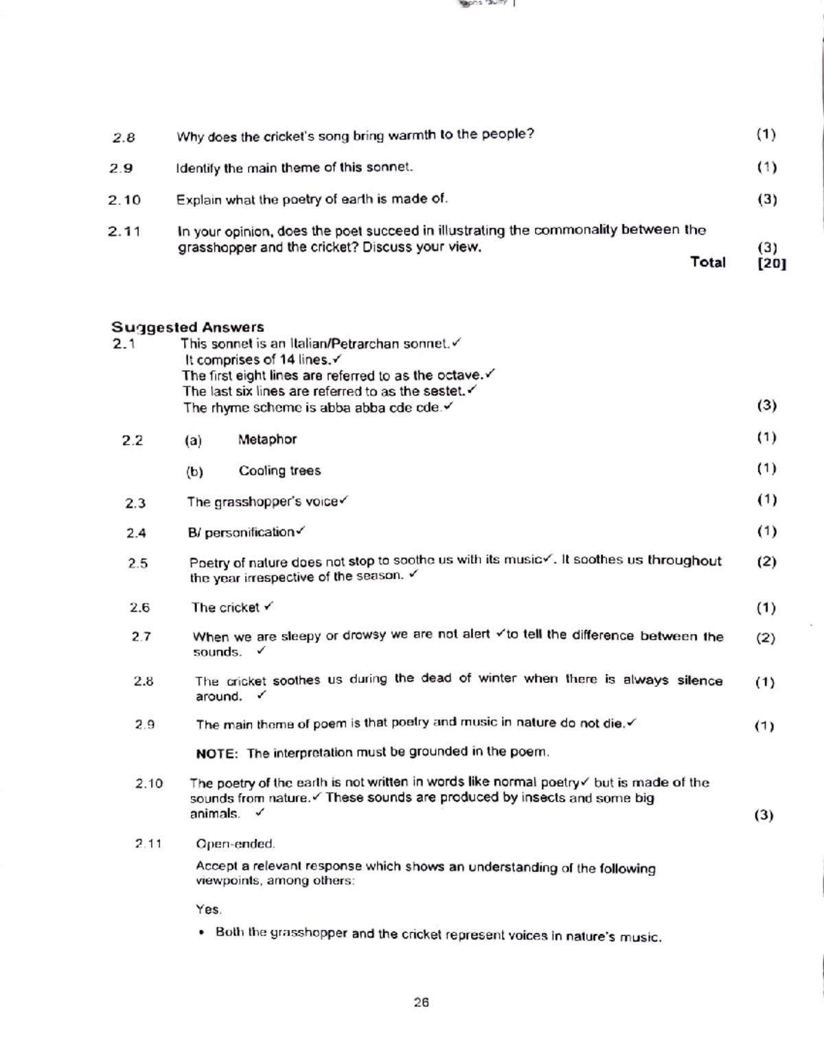 Sonnet 73 Analysis Notes (ENG 101) - Studocu