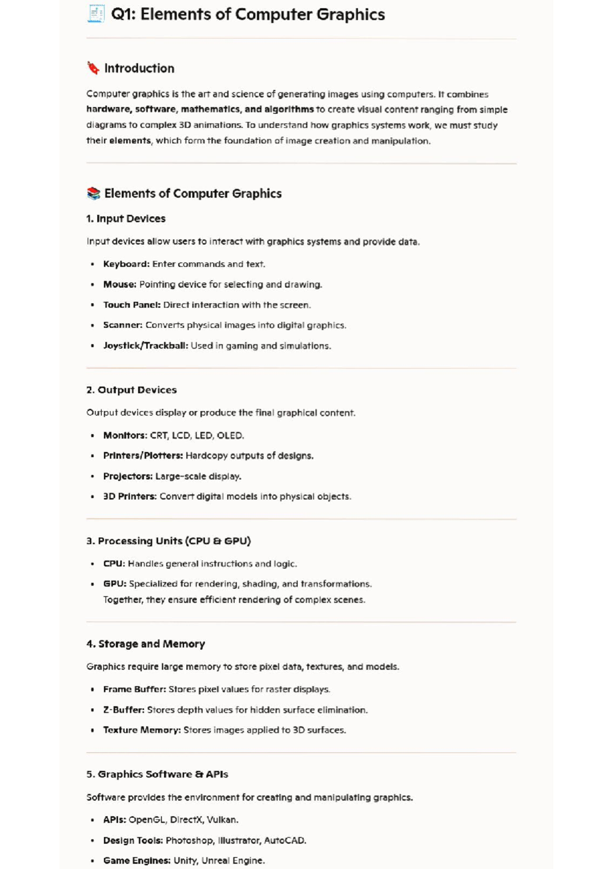 C-14 Practice Set: Elements of Computer Graphics Exam Notes - Studocu