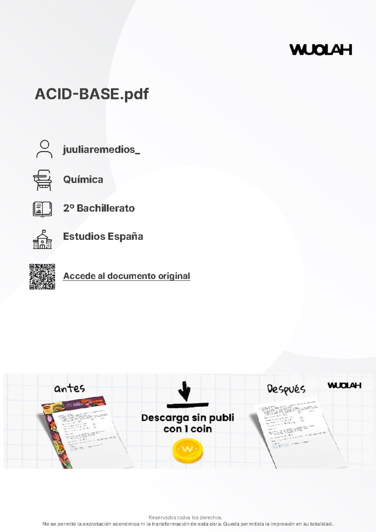 ACID-BASE: Teories i Càlculs per a 2º Bachillerato - Studocu