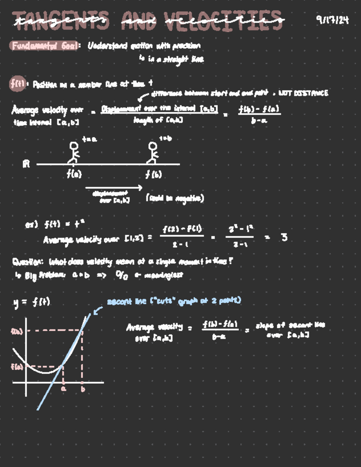 Tangents and Velocities in Motion Analysis (Calculus 4174) - Studocu