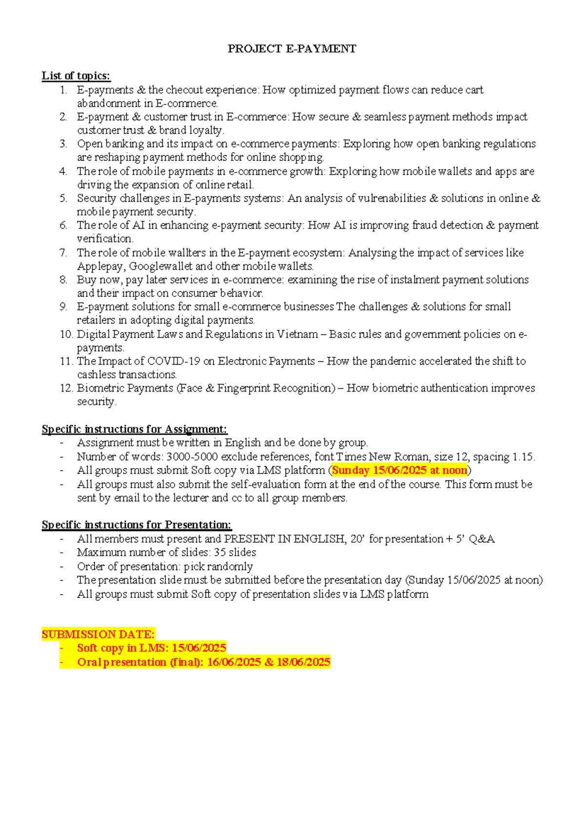 Epayment Project: Exploring Key Topics in Digital Payment Systems - Studocu