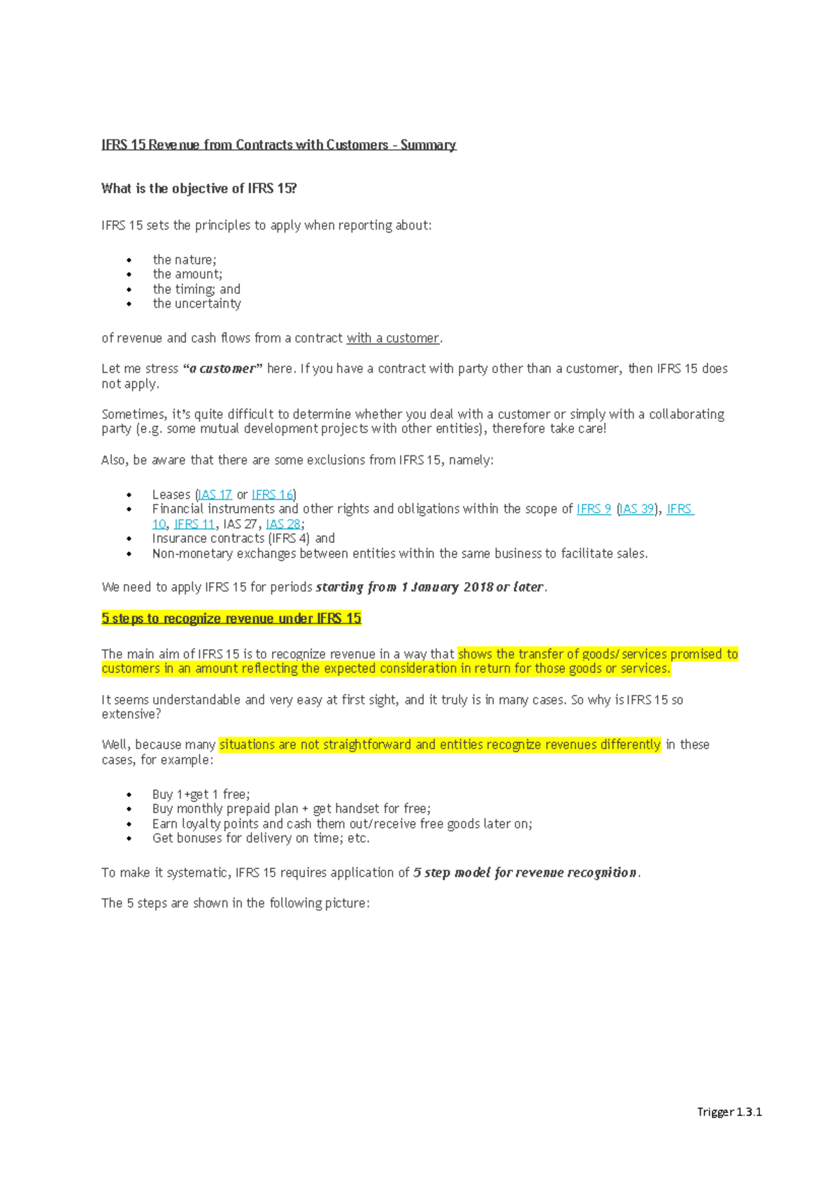 IFRS 15 Revenue from Contracts with Customers - Overview & 5 Steps ...