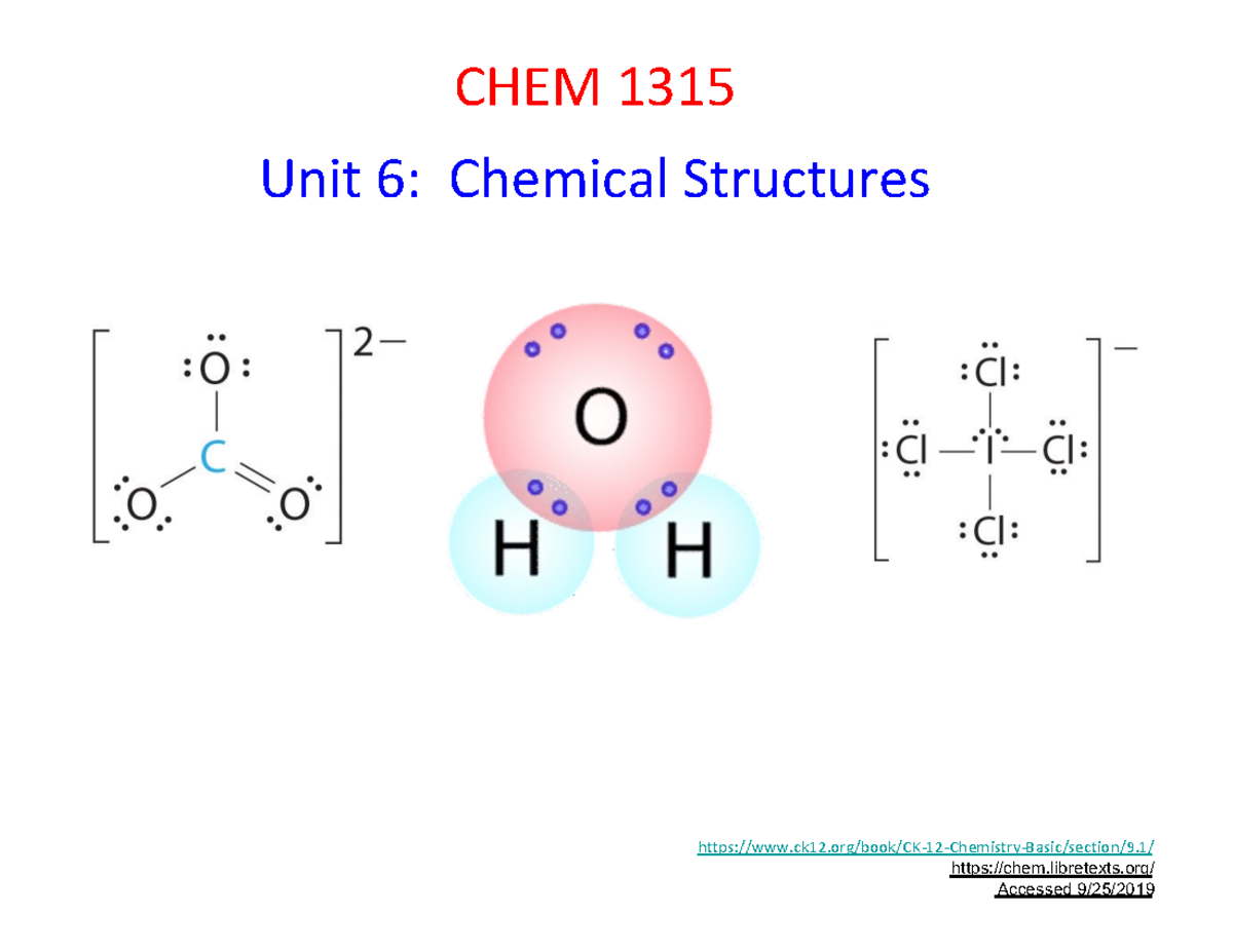 Lewis Structures & Molecular Geometry Overview - CHEM 1315 - Studocu