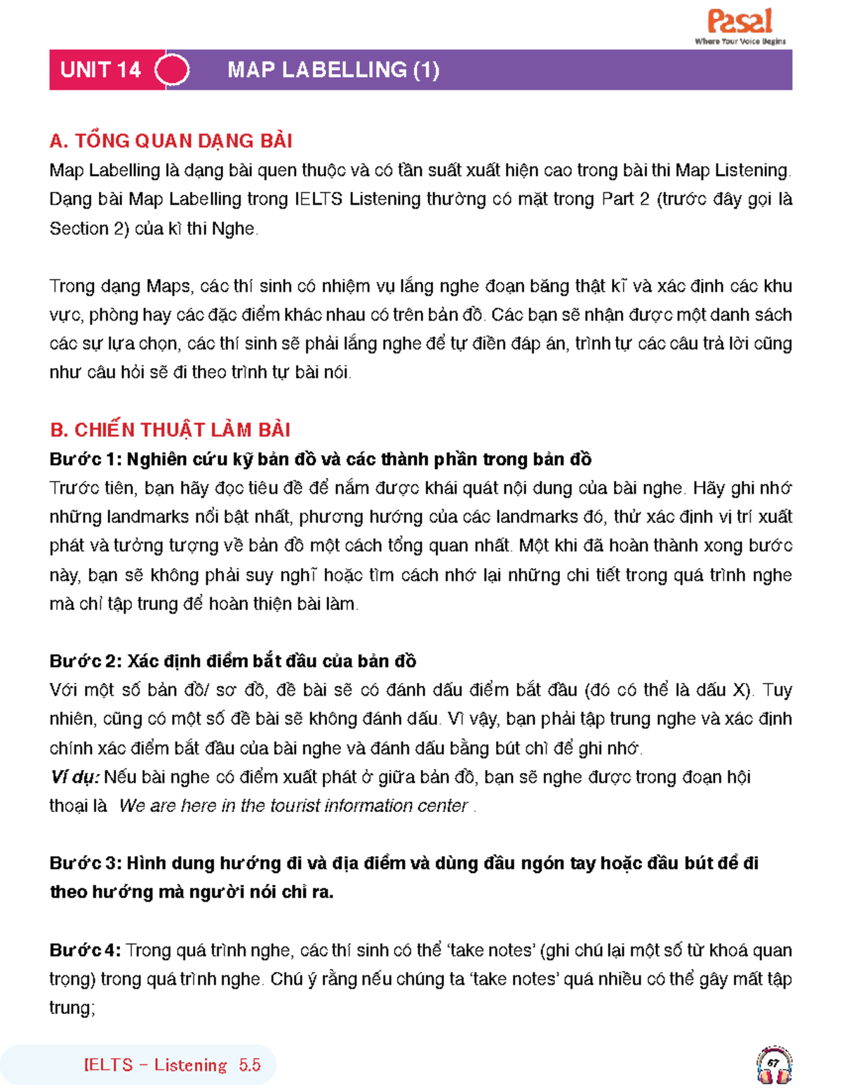 UNIT 14 MAP LABELLING: Strategies for IELTS Listening Practice - Studocu