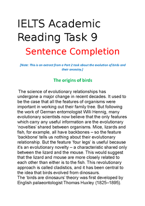 IELTS Academic Reading Task 5 Matching Sentence Endings - IELTS ...