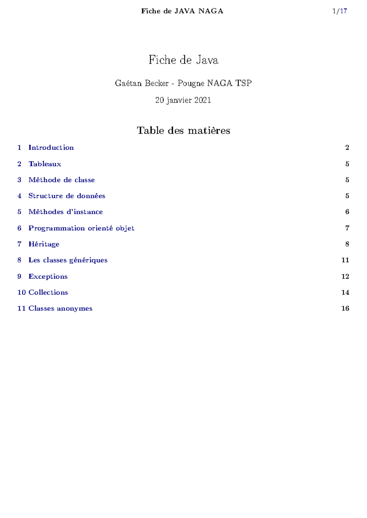 Java - Résumé de l'introduction à la programmation (Course CI1) - Studocu