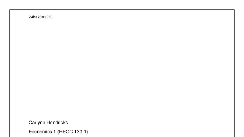 Economics 1 (HEOC) Formative Assessment 1 Notes - Studocu