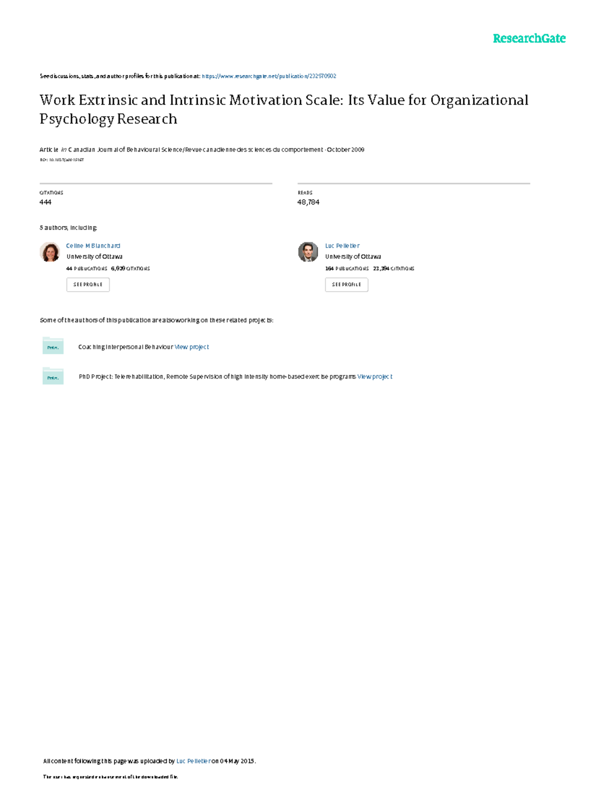 Weims: Assessing Work Motivation in Organizational Psychology Studies ...