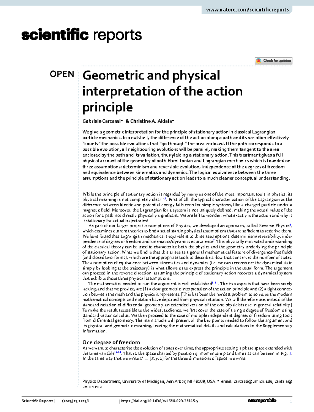 Geometric Interpretation of the Action Principle in Classical Mechanics ...