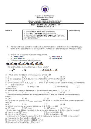 MATH 10 DLL Q2 W1(Oct7-10) - GRADE 10 DAILY LESSON LOG School Lumil ...