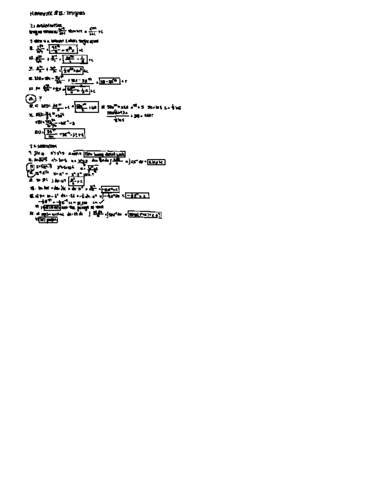 Math 16A HW#12 - Integrals and Antiderivatives Notes - Studocu