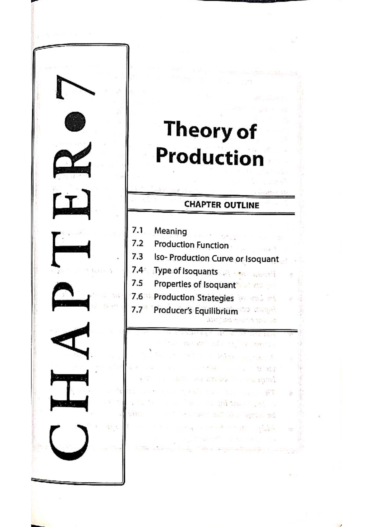 Production Theory F: Chapter Outline and Key Concepts - Studocu