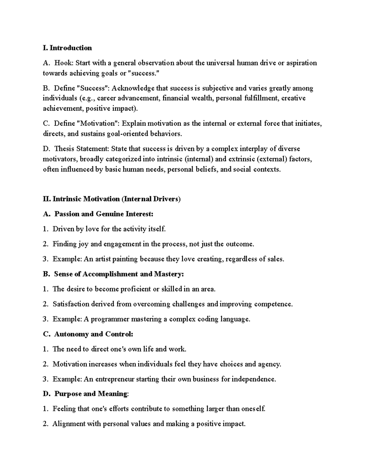 Motivation and Success: Understanding Intrinsic and Extrinsic Factors ...