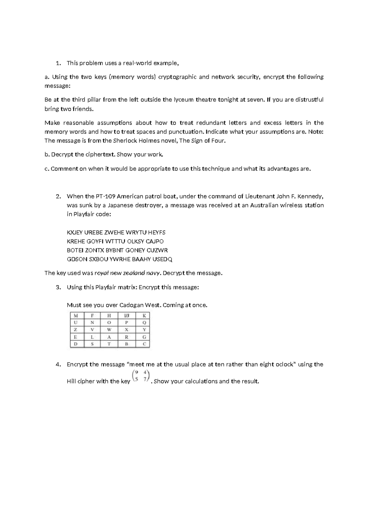 Classical Encryption Techniques: Cryptography & Security Study Guide ...