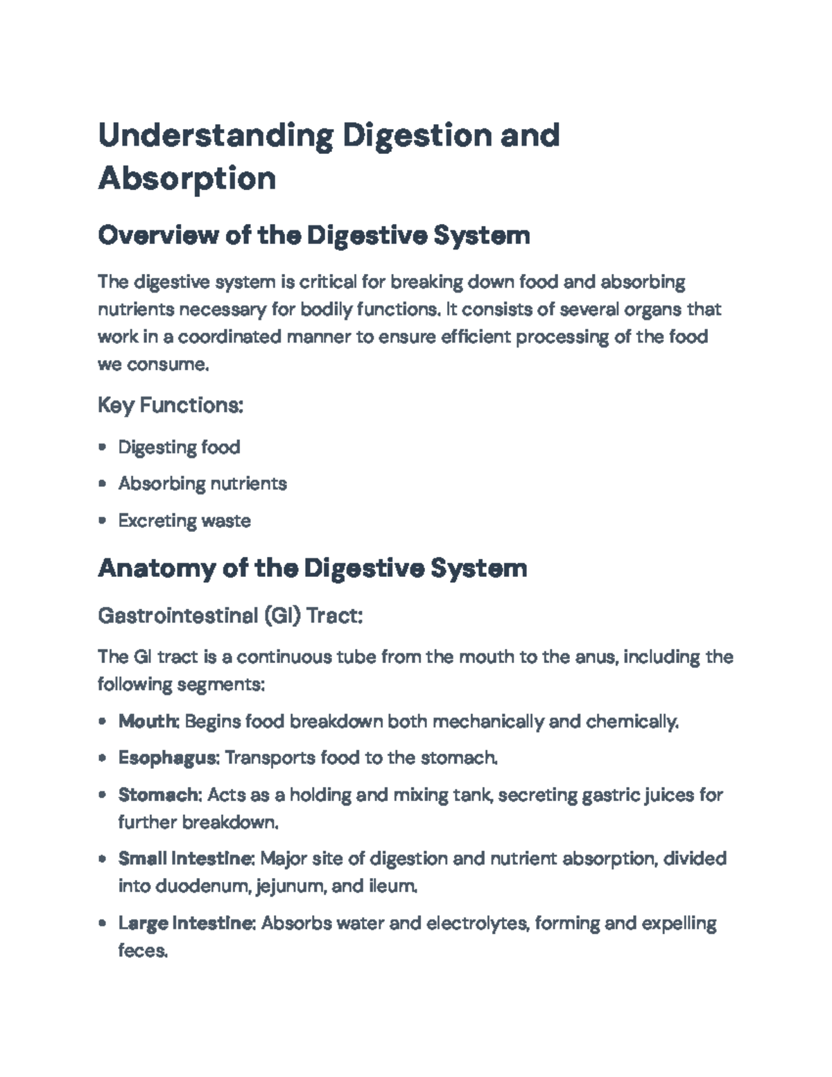 Digestive System Overview: Anatomy, Functions, and Disorders ...