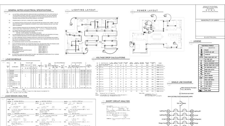 E3: Residential Pontillas Electrical Layout & Specifications - Studocu