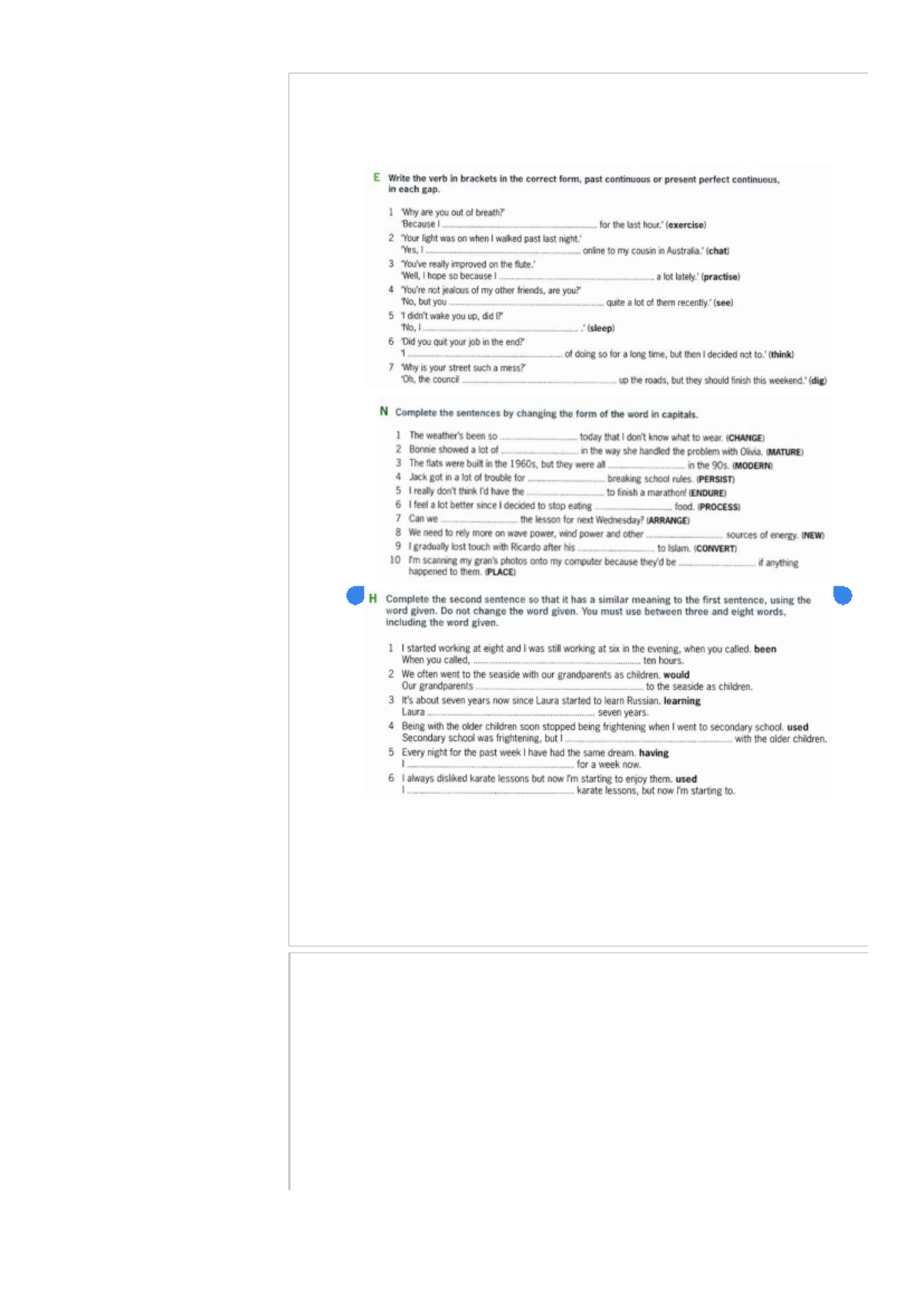 Unit 2 - Homework: Verb Forms & Sentence Transformations - Studocu