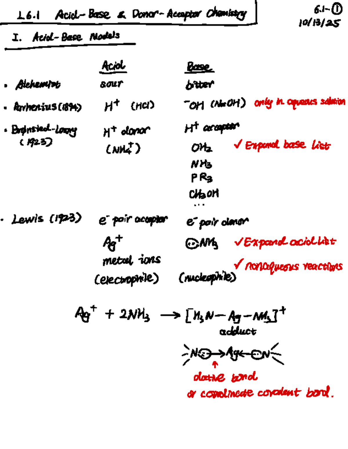 Advanced Concepts in Acid-Base Chemistry: Models & Reactions (CHC ...