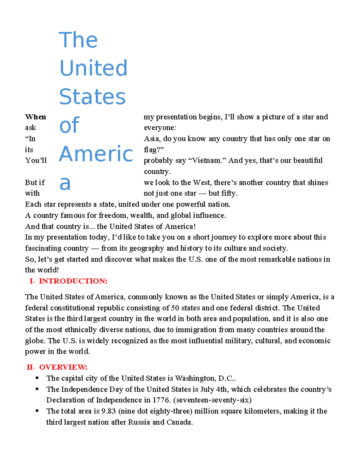 Overview of the U.S.: Geography, Government, and Culture - Studocu