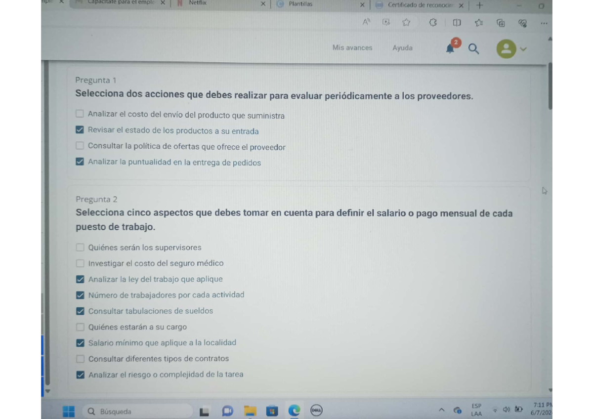 Nivel 2: Lección 2 - Evaluación de Proveedores y Plan de Negocios - Studocu