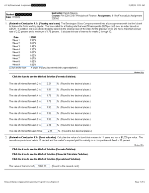 FIN-320 - SNHU - Finance 320 - Studocu