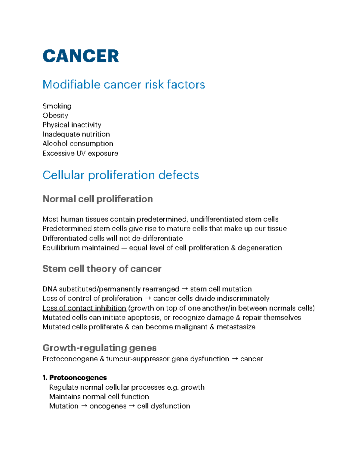 Module 5: Comprehensive Overview of Cancer Risk Factors and Treatment ...