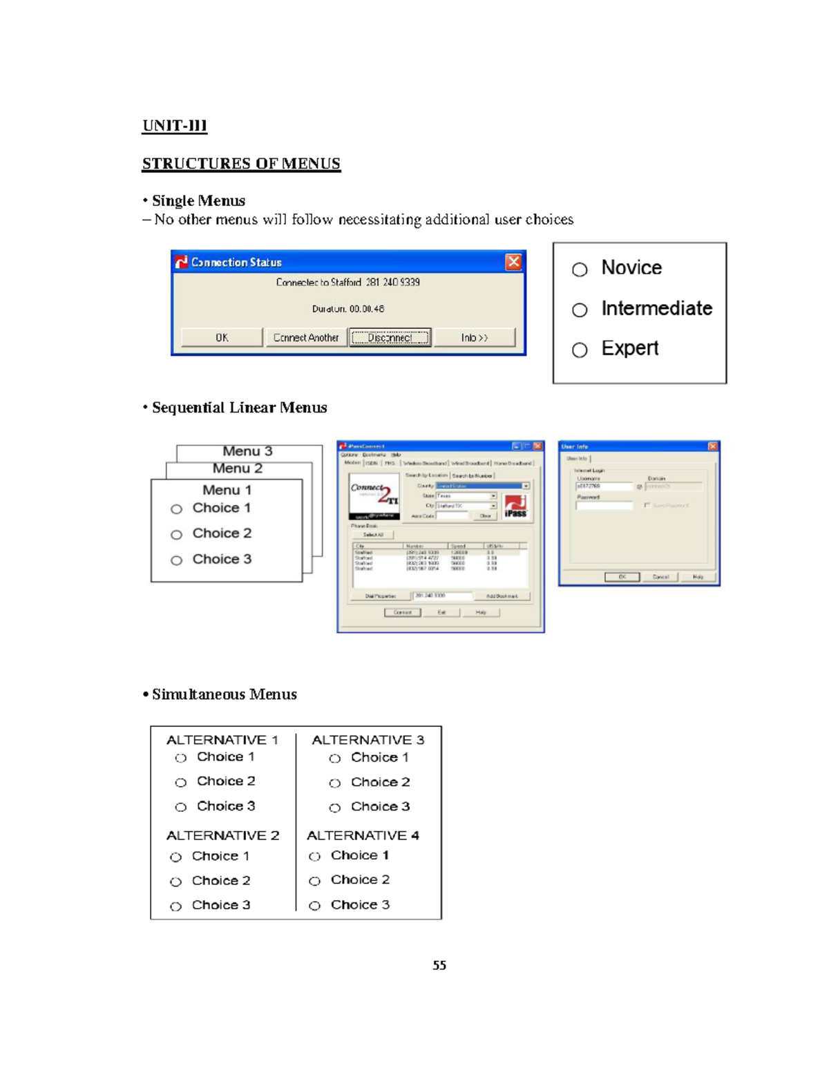 Clas7 - HCI Unit III: Structures and Types of Menus Overview - Studocu