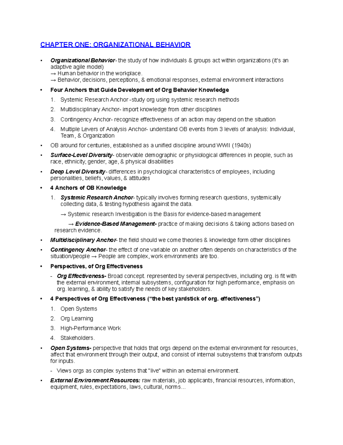Organizational Behavior Overview: Key Concepts & Theories (OB 101 ...