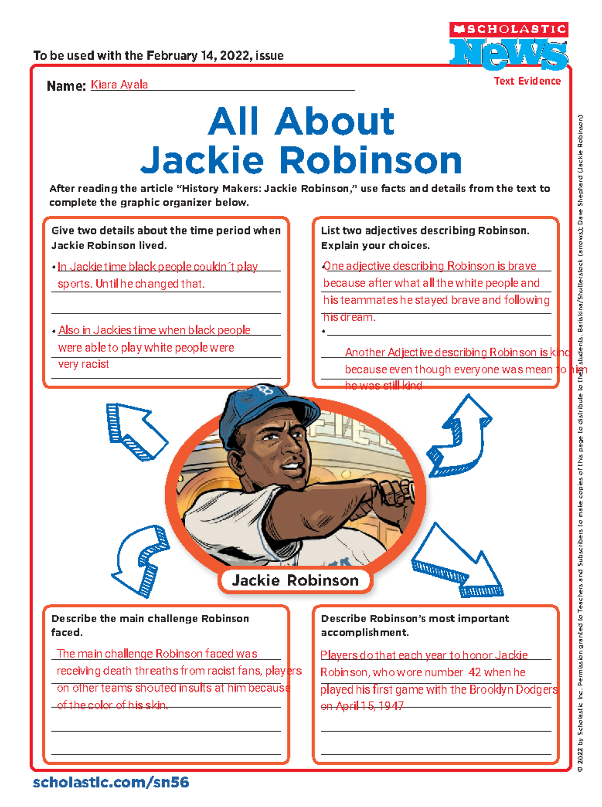 All About Jackie Robinson - © 2022 by Scholastic Inc. Permission ...
