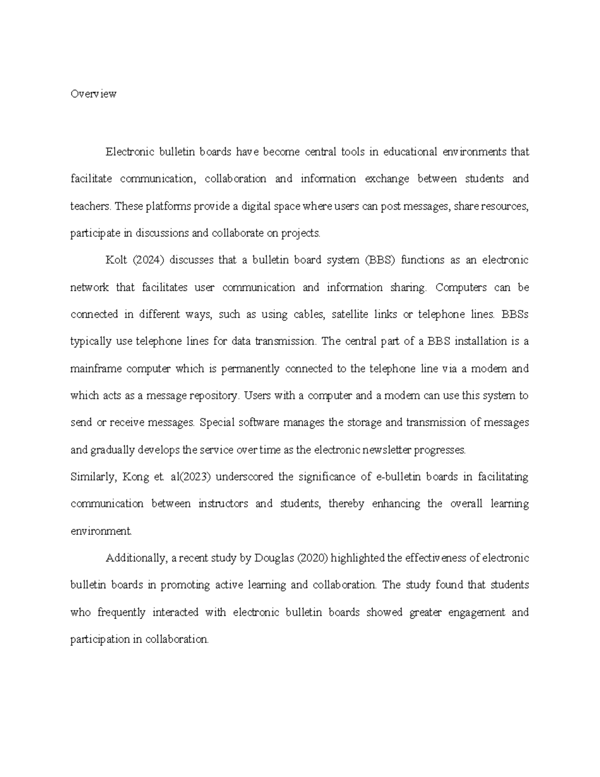 E-Bulletin Board: Enhancing Student Engagement and Learning Success ...