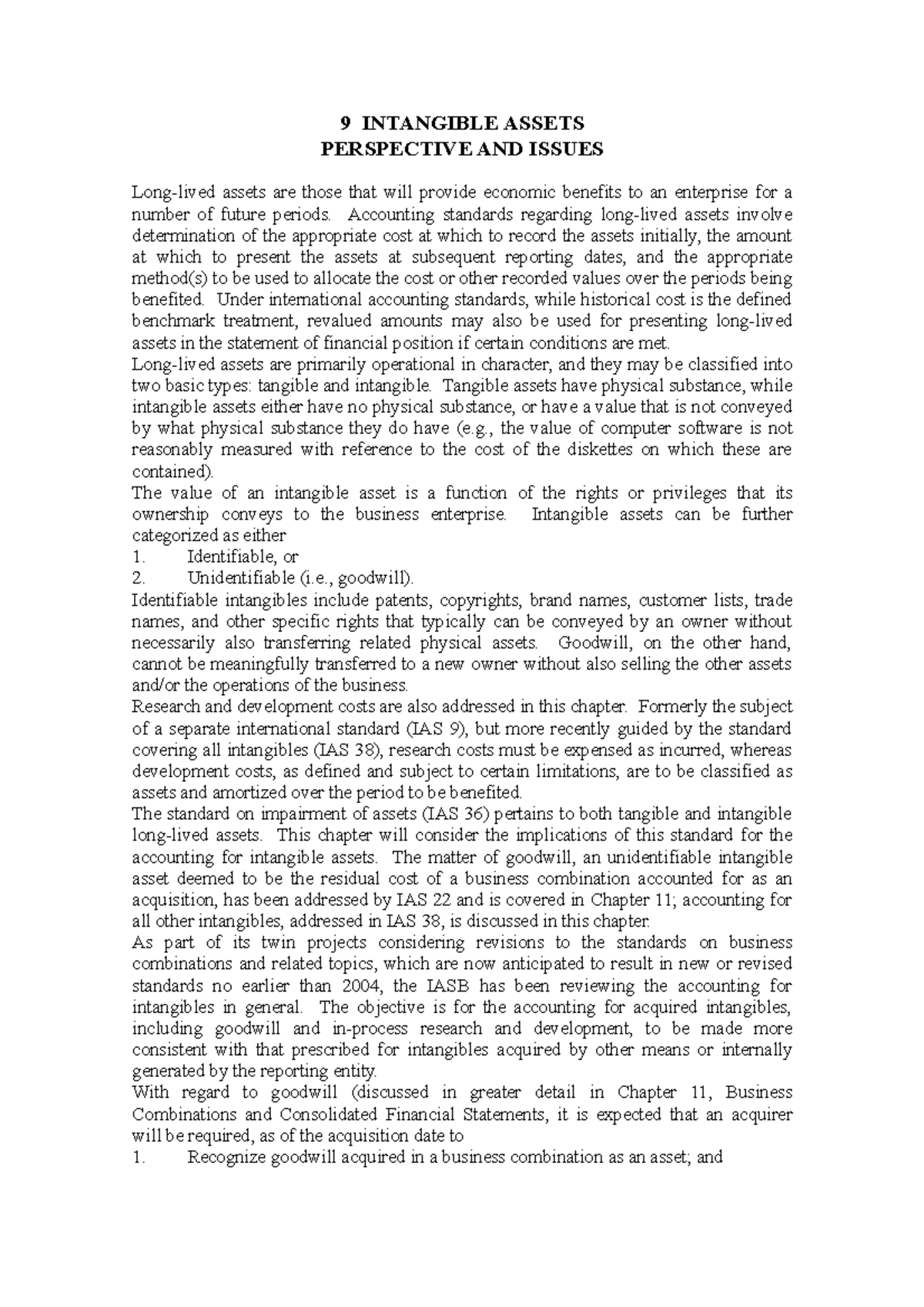 9 Intangible Assets practice problems and notes - 9 INTANGIBLE ASSETS ...