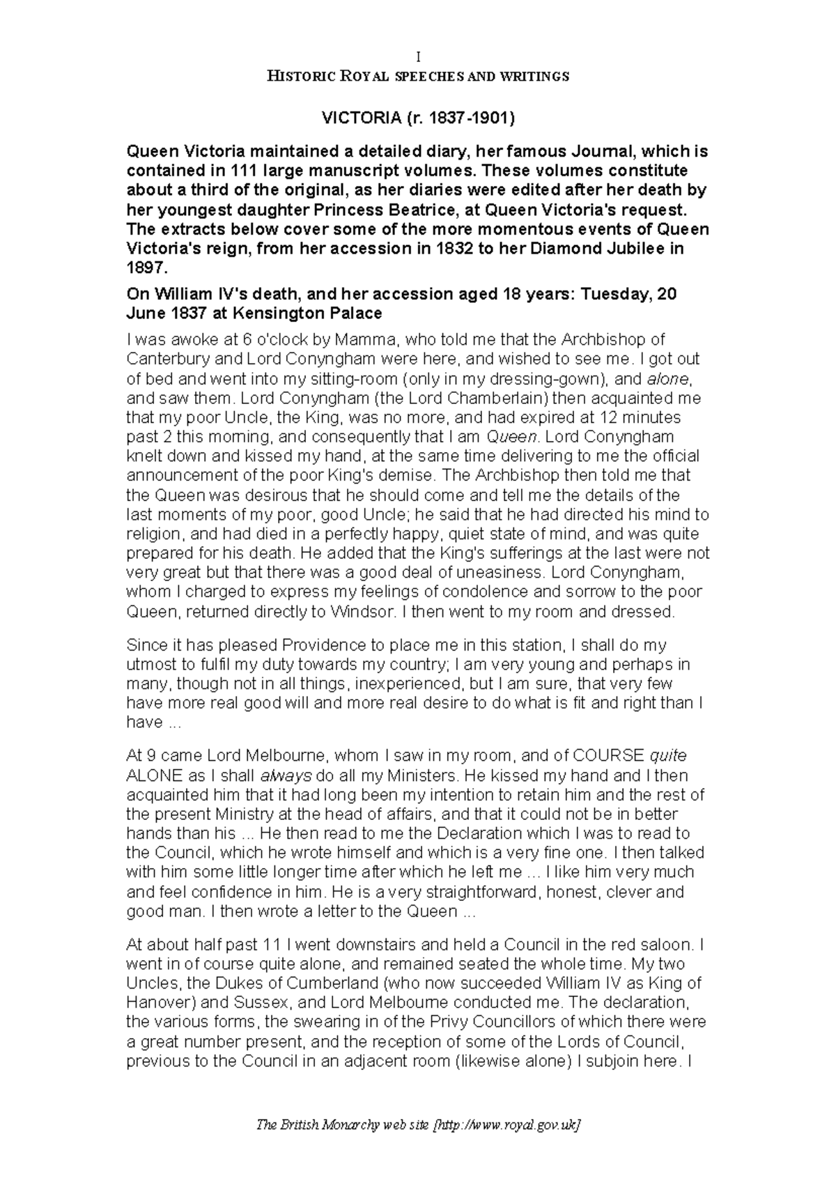 Queen Victoria’s Historic Diary: Key Events (HIST 101) - Studocu