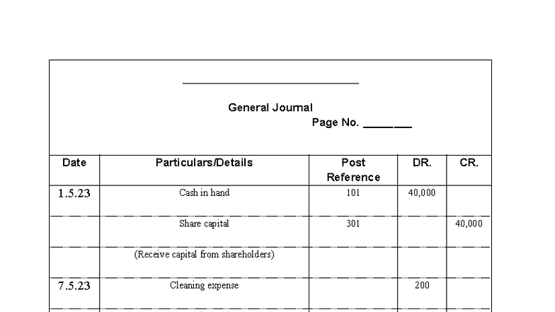 General Journal (template ...
