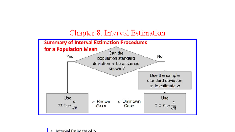 Chapter 8 Interval Estimation - Đồ án quản lý chất lượng - Chapter 8 ...