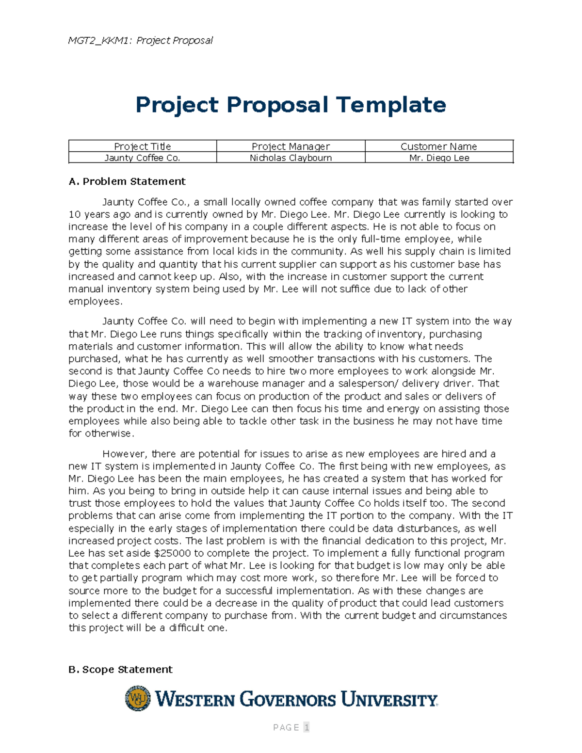 MGT2 Task 1 Project Proposal - MGT2_KKM1: Project Proposal Project Proposal Template Project ...