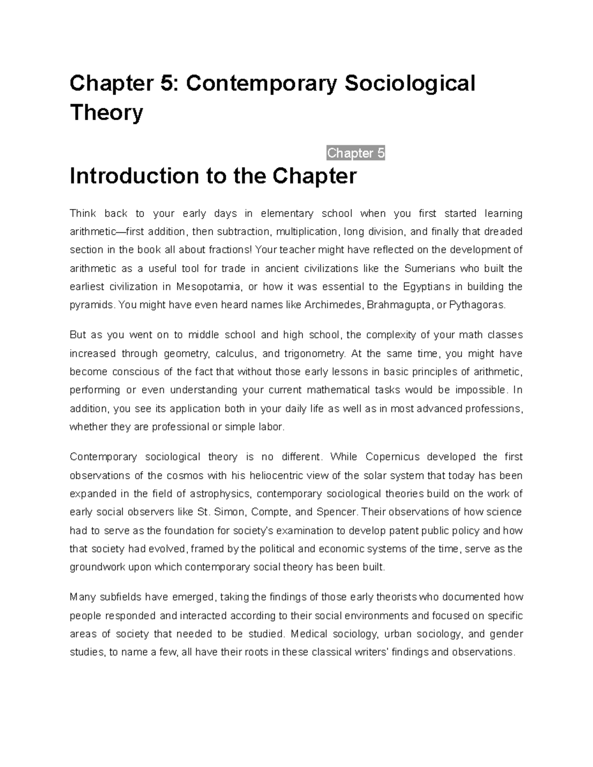 Contemporary Sociological Theory: Foundations & Key Concepts (Chapter 5 ...