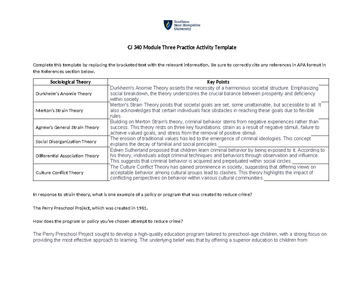 CJ140 Module 6 Practice Activity: Interview Techniques Insights - Studocu