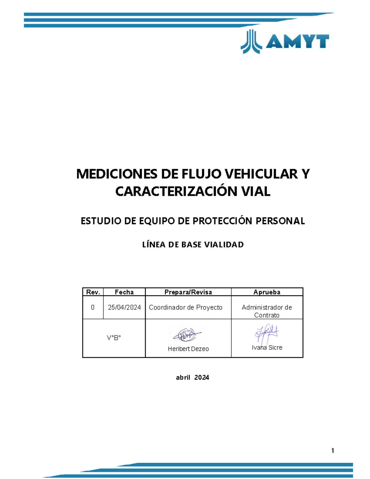 Estudio de EPP y Caracterización Vial - AMYT - Studocu
