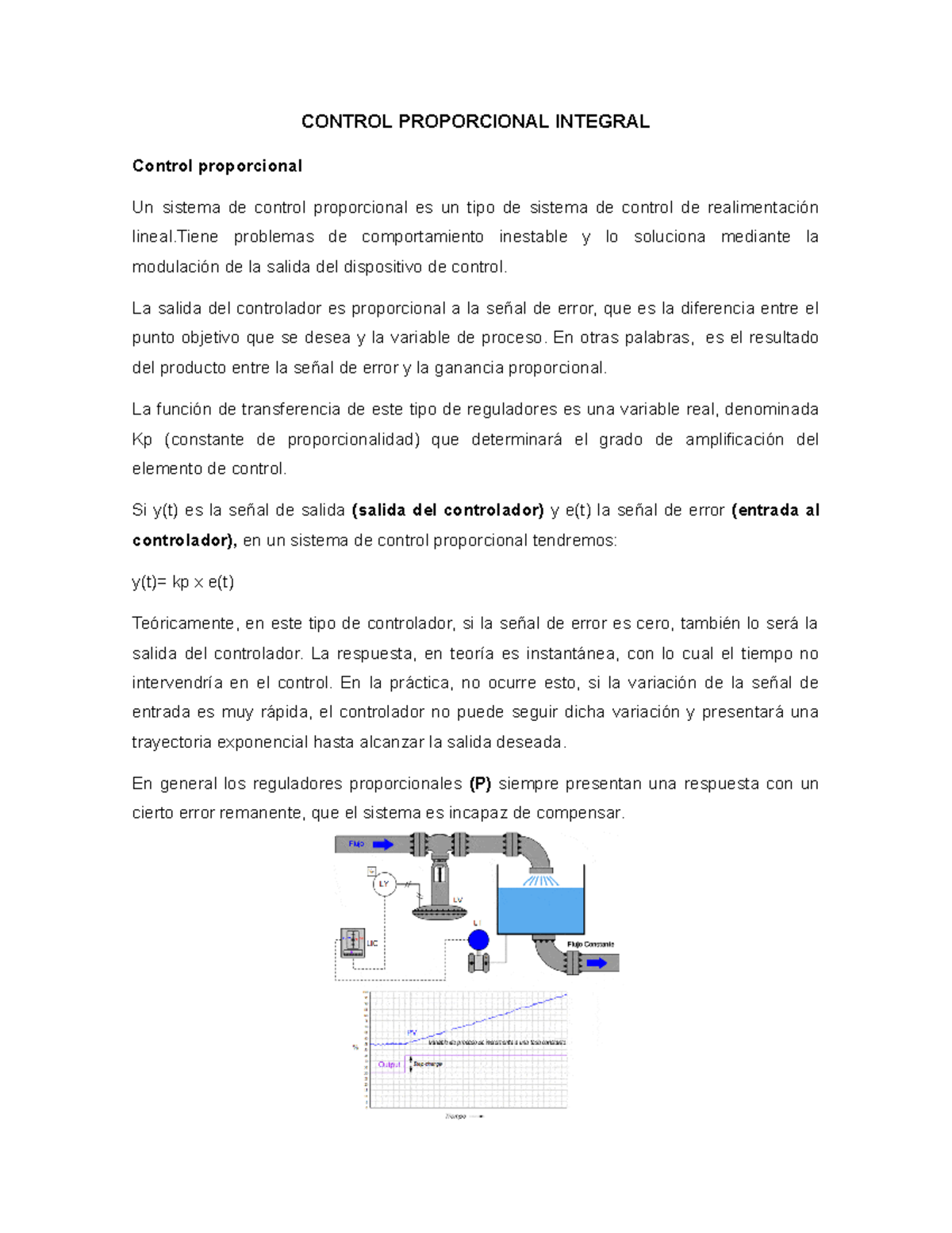 Control Proporcional Integral: Fundamentos y Aplicaciones en Sistemas ...