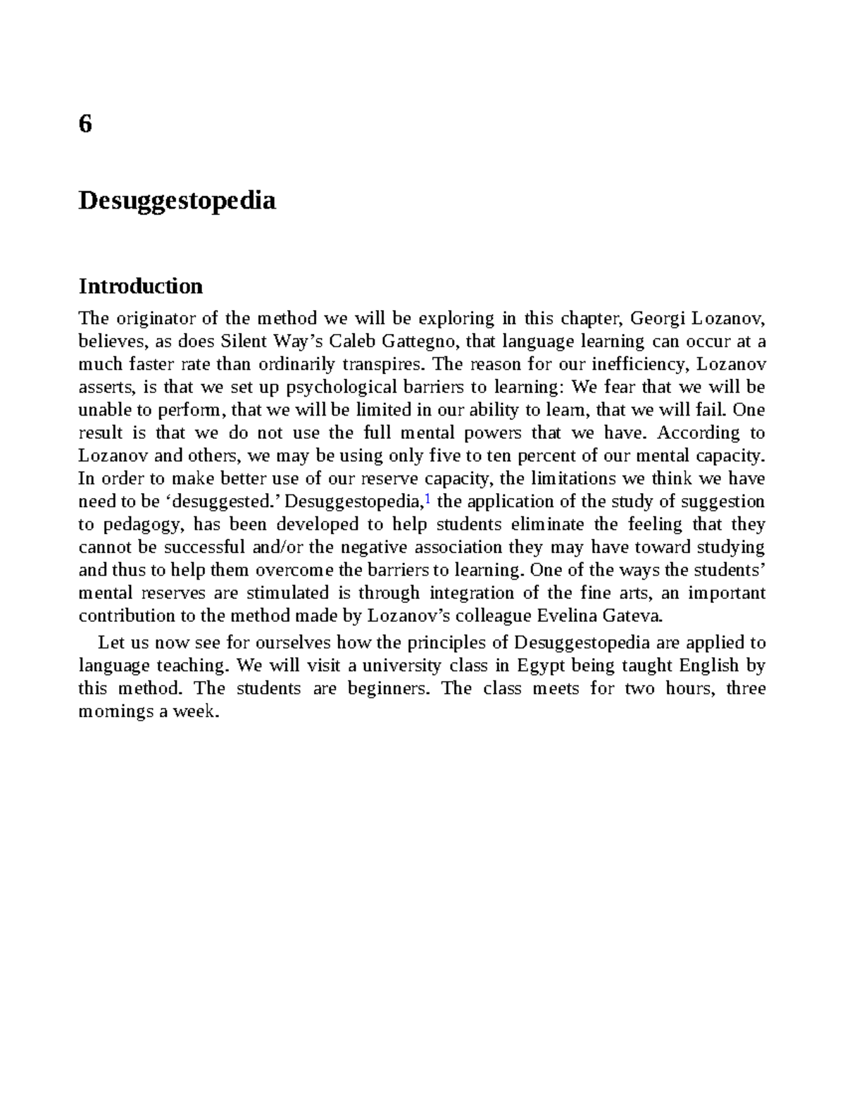 Desuggestopedia in Language Learning: Methods & Observations - Studocu