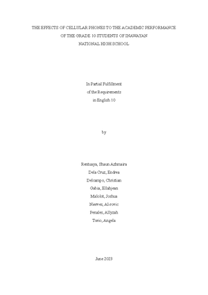 SIP - Chapter 1 & 2 - A Science Investigatory Project - INAWAYAN ...