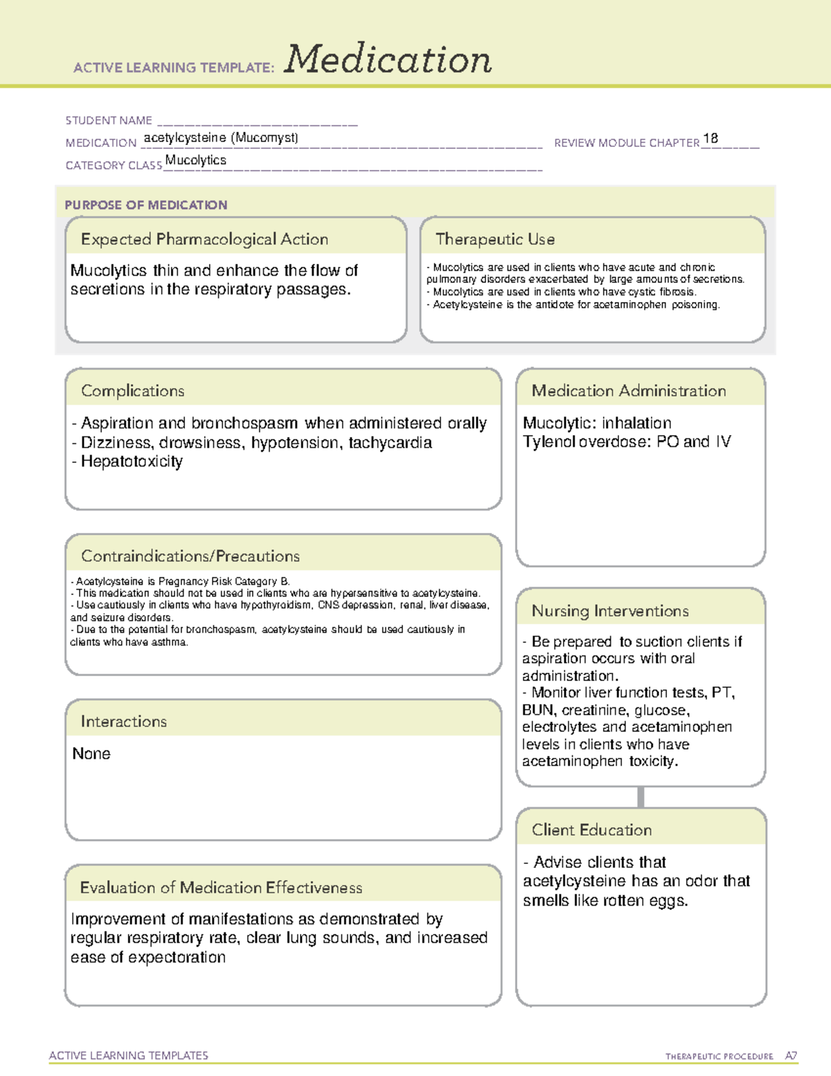 Pharmacological Overview of Acetylcysteine (Mucomyst): A Therapeutic ...