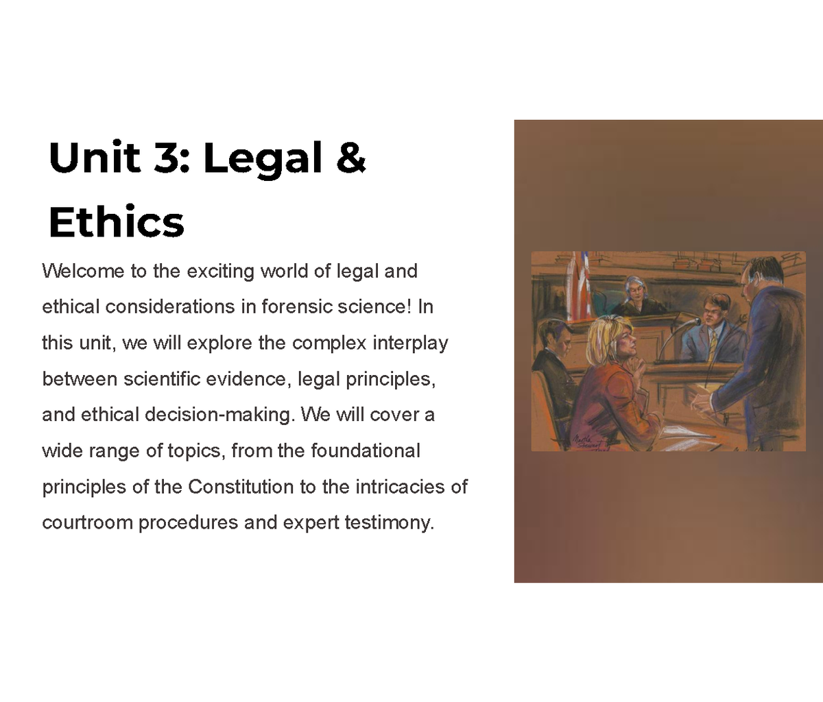 Unit 3 Notes: Legal & Ethical Aspects in Forensic Science - Studocu