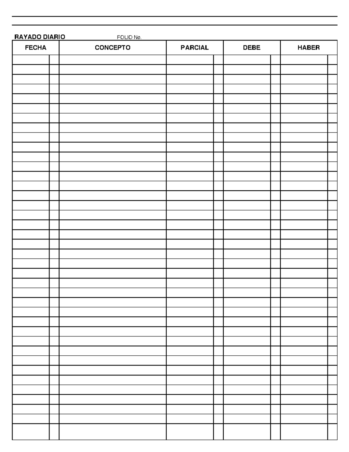 243504985 Rayado Diario pdf - Contabilidad 2 - RAYADO DIARIO FOLIO No ...