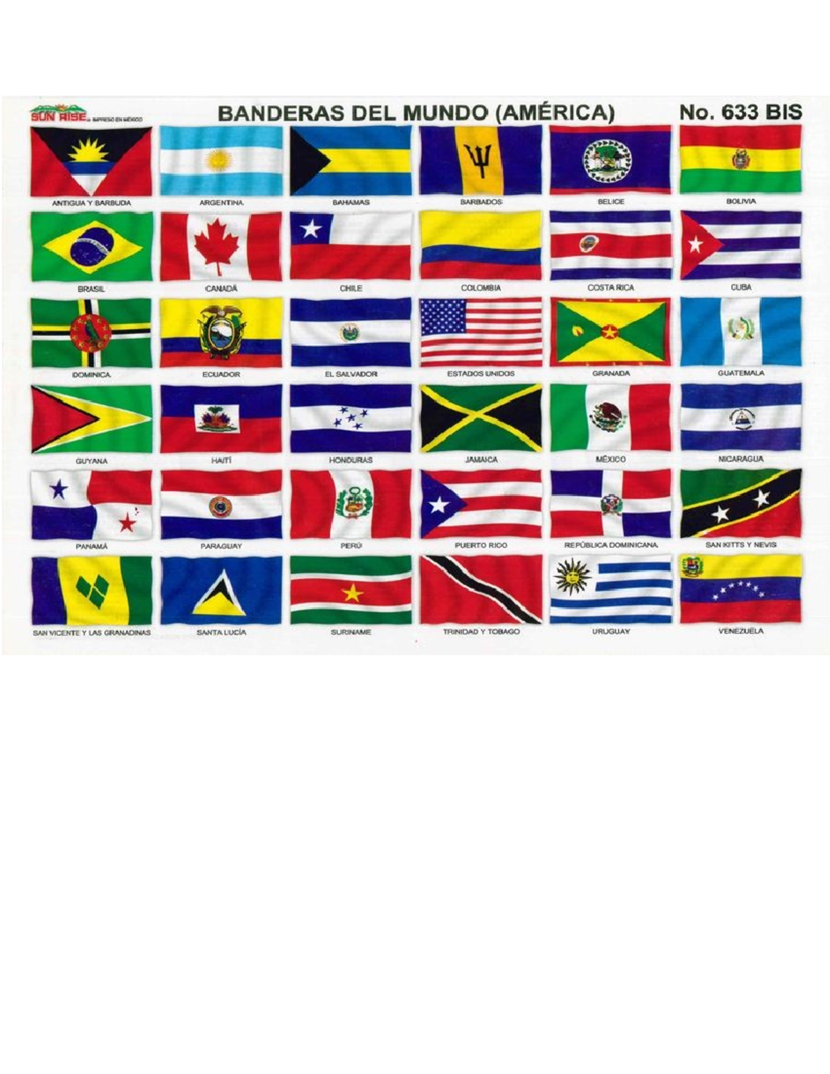 Banderas - dsadad - SON RISE BANDERAS DEL MUNDO (AMÉRICA) No. 633 BIS ...